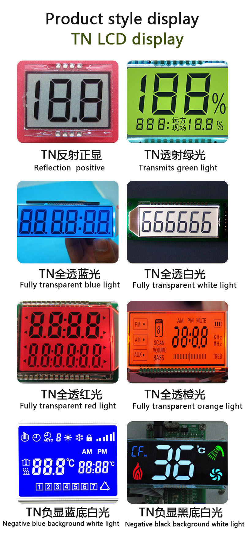 TN low power consumption LCD screen LCD screen code break screen black ...